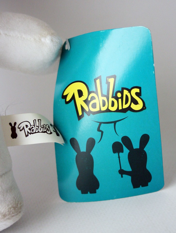 RARE RABBIDS SHOUTIN 14" PLUSH STUFFED TOY FIGURE PLAY BY PLAY UBISOFT ...