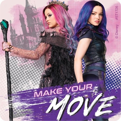 Disney Descendants Stickers x 5 - Birthday Party Favours - Mal Carlos ...