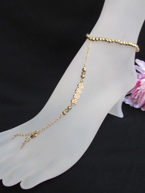 Women Anklet Leg Foot Chains Gold Metal Fashion Body Jewelry Heart ...