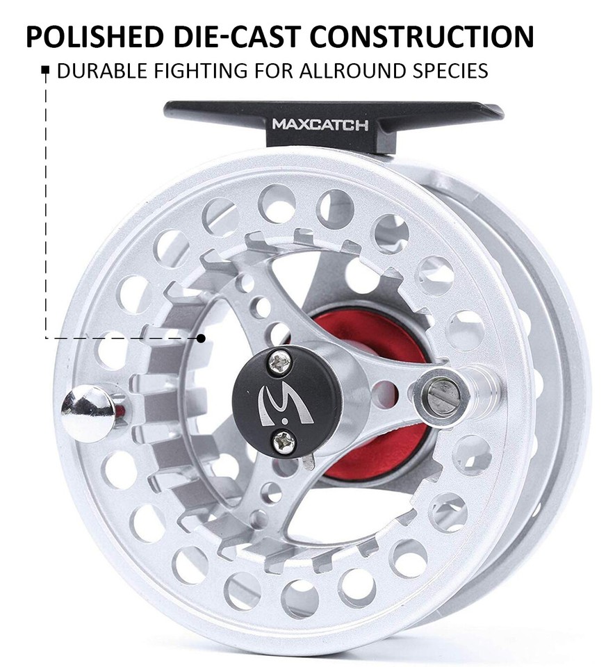 Maxcatch 1/2/3WT Fly Rod Combo Medium-Fast Fly Fishing Rod & Fly Reel ...