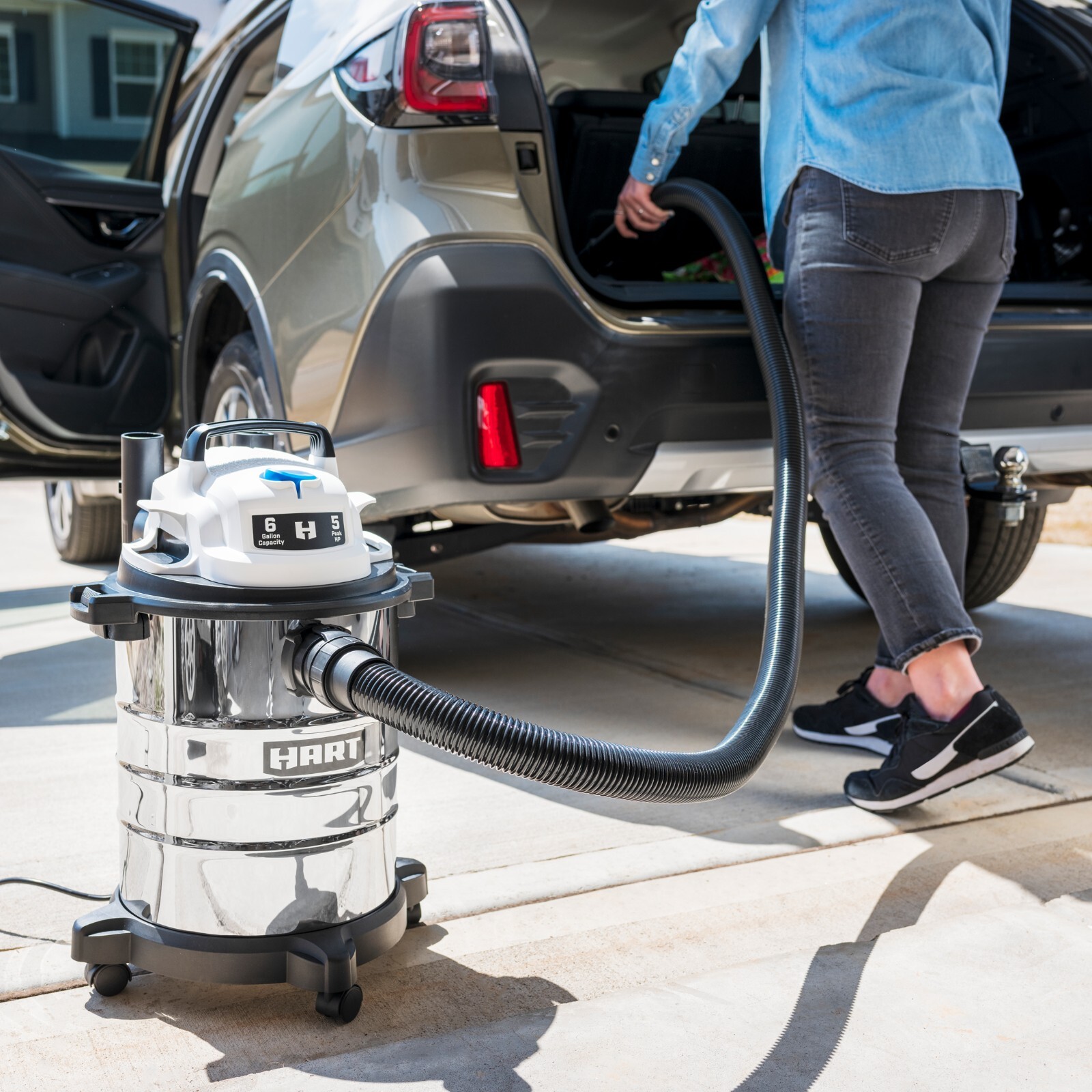 HART 6-gallon Stainless Steel Wet/dry Vacuum Voc607s 3702 for sale ...