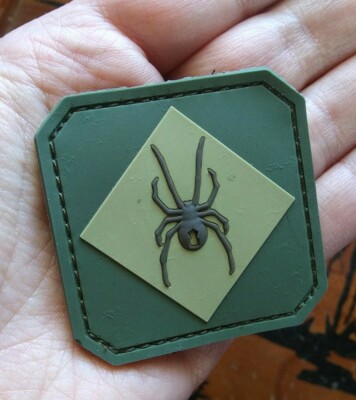 Black Widow Spider Morale Military Tactical PVC Hook Backing Patch ...