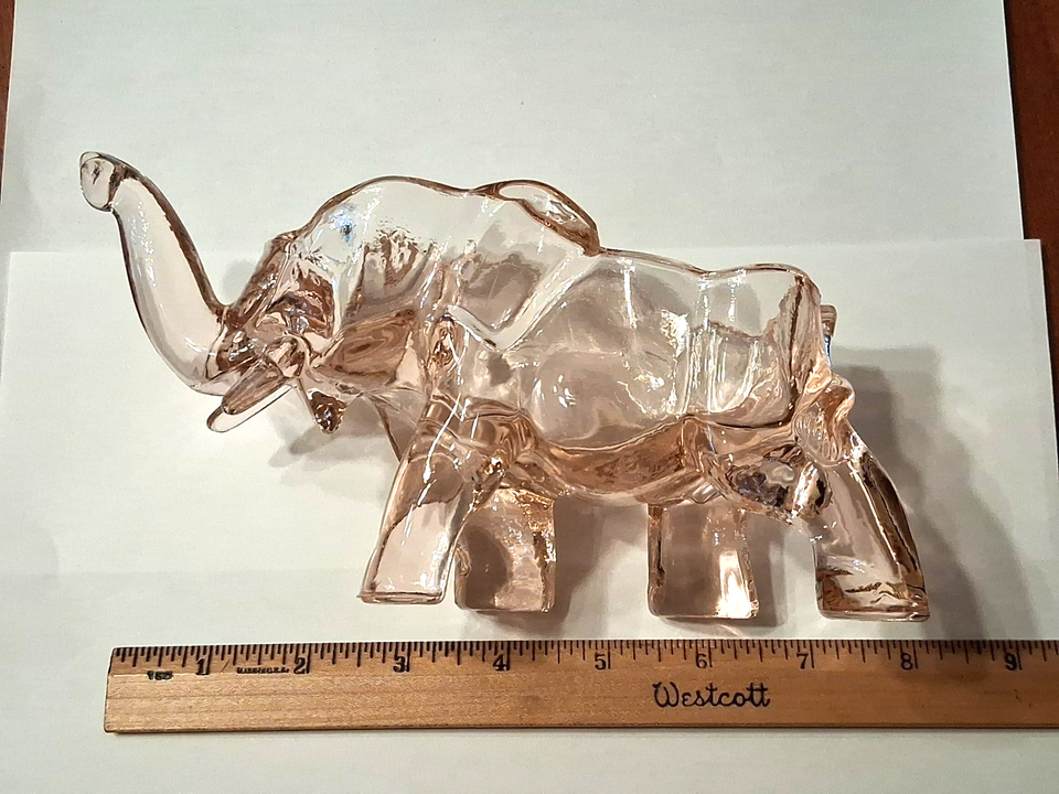 Depression Glass Co-operative Flint ? Pink Elephant Trunk Up Candy ...
