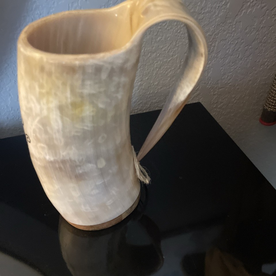 Handmade RebenMet Viking Drinking Horn Mug Norse Beer Mead Tankard 16oz ...