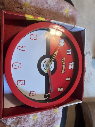 Pokemon 10" Analog Display Wall Clock #POK3188 2023 Pokeball Red Gift ...
