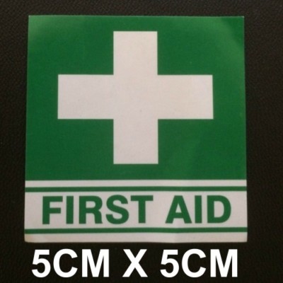 First Aid Decal 50mm x 50mm OH&S WHS boat car safety medical sticker ...