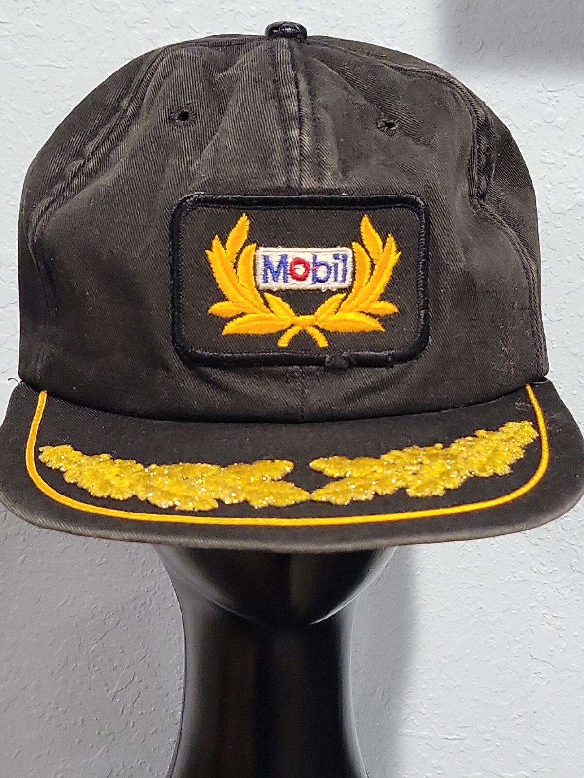 VINTAGE Mobil Gas Scrambled Eggs Trucker Hat Cap Adju… - Gem