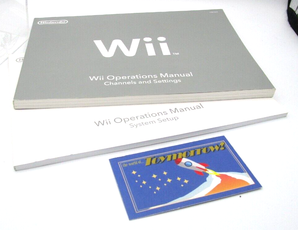 Nintendo Wii Console Operations Manuals & System Set Up Booklets ...