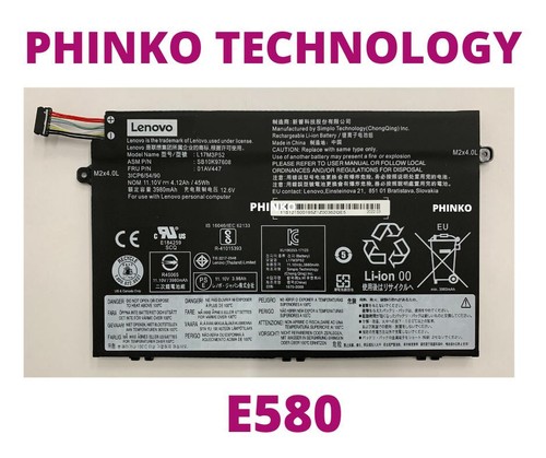 Original L17M3P52 Battery For Lenovo ThinkPad E480 E580 R480 R580 ...