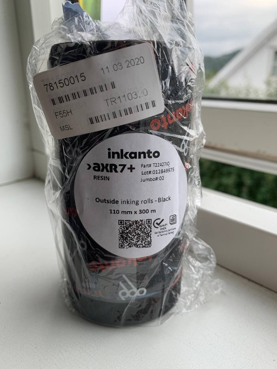 Inkanto Outside inking rolls - black AXR7+ 110mm x 300m | eBay