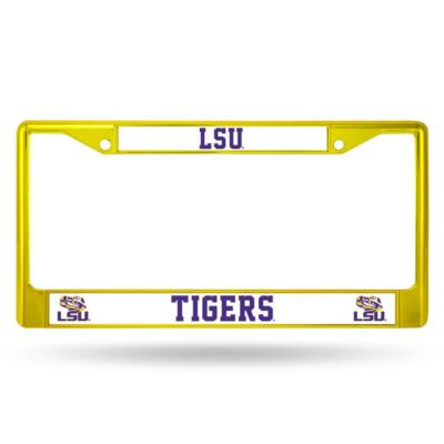LSU Tigers Color Metal License Frame [NEW] NCAA Auto Car Truck Plate ...