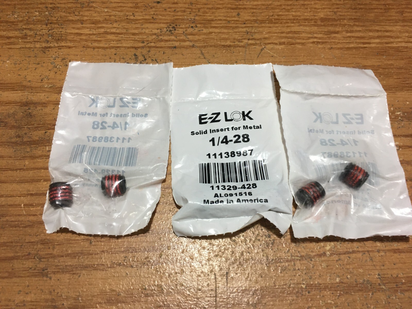 Carbon Steel Insert For Metal 1/4"-28 Qty: 6 | eBay