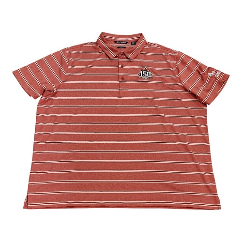 Men's Atlanta Braves 150th Year Anniversary Cutter & Buck Striped Polo ...