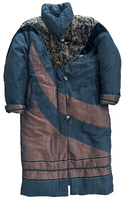 VTG J Gallery Down Jacket Iridescent Long Puffy Winter Coat Jacket Womens Medium | eBay