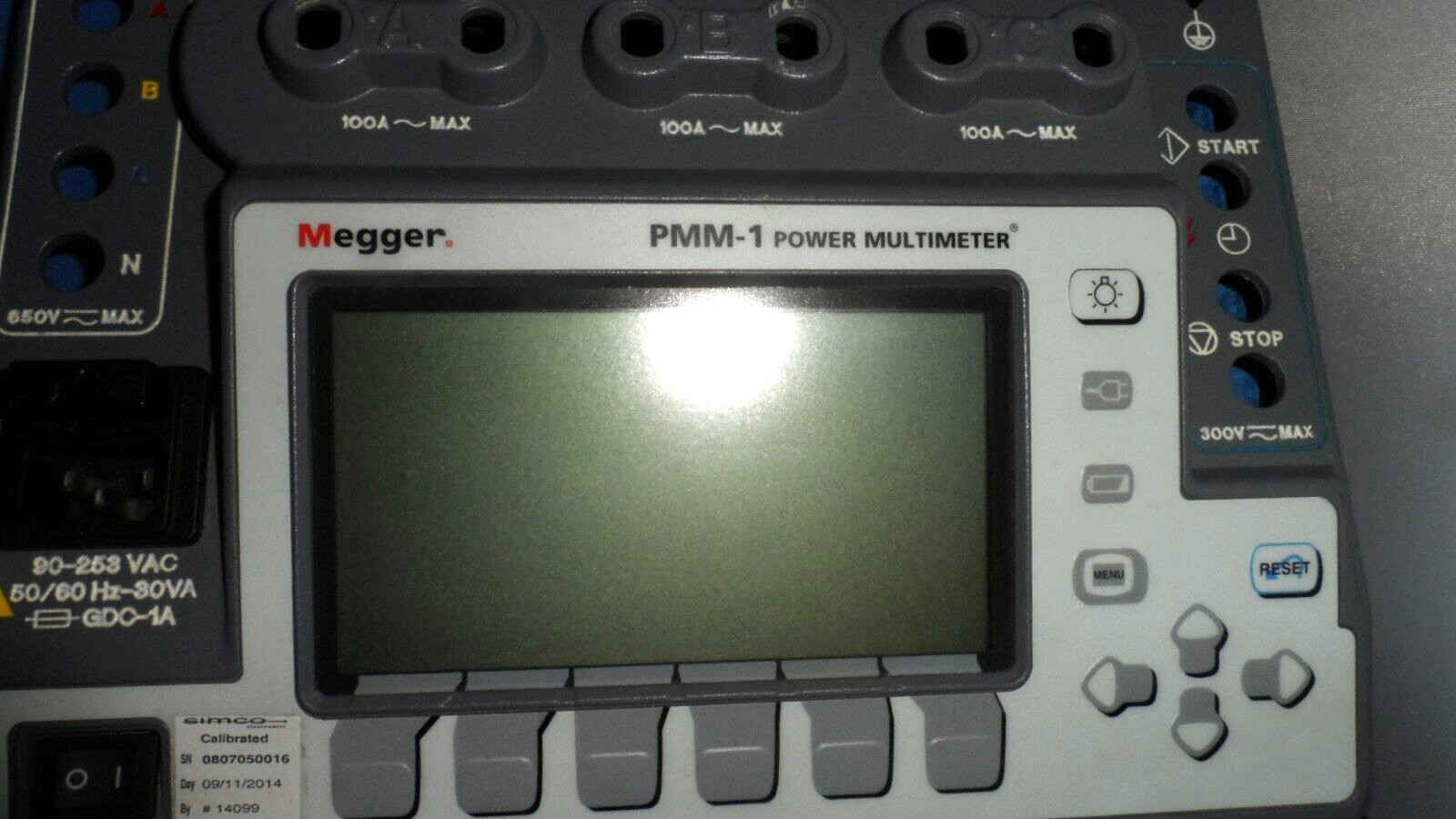 Megger PMM-1 Power Multimeter SCREEN OPTREX DMF 682A W/ CONTROL PANEL ...