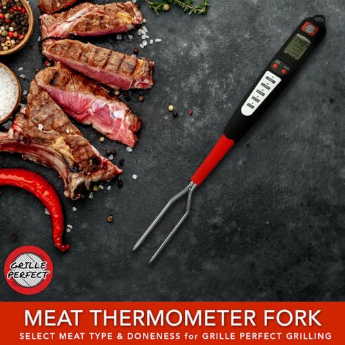 Digital Meat Thermometer Fork for Grilling and Barbecue Fast Read ...