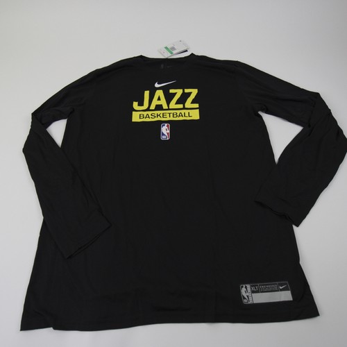 Utah Jazz Nike NBA Authentics Long Sleeve Shirt Men's Black New | eBay