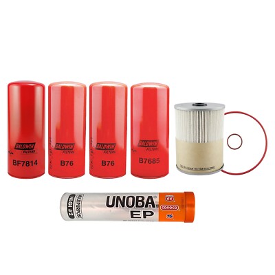 VOLVO OIL CHANGE KIT, B76, BF7814, B7685, PF9804, FREE GREASE | eBay