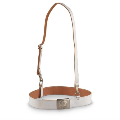 Vintage German army white leather belt marching parade Bundeswehr ...