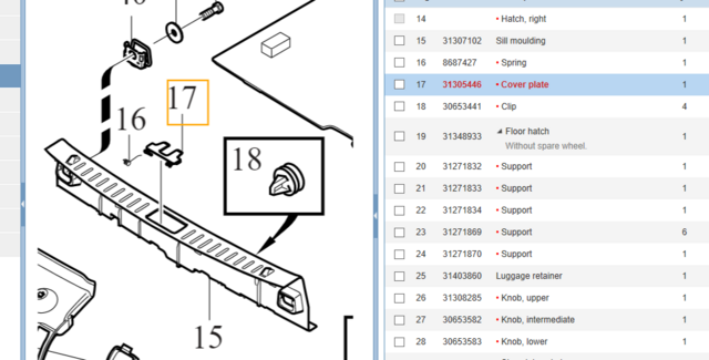 Genuine Volvo Sill Molding Cover 31305446 for sale online | eBay