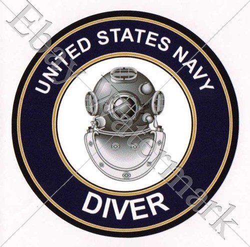 U. S. NAVY DIVER decal sticker Aufkleber Diving scuba Tauchen ...