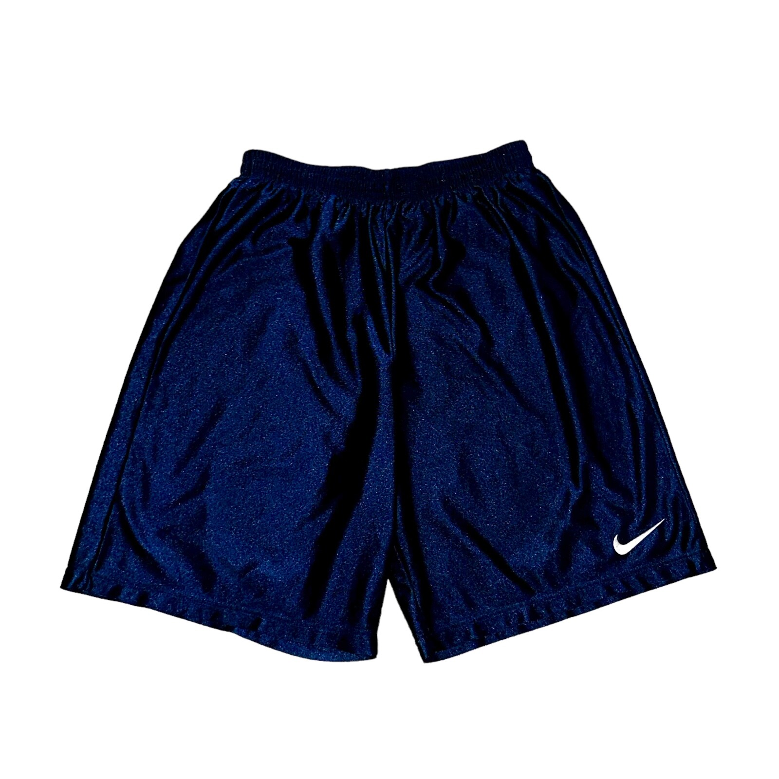 Nike Vintage Rare Basketball Dazzle Shorts Silky Smooth Navy Blue Shiny ...