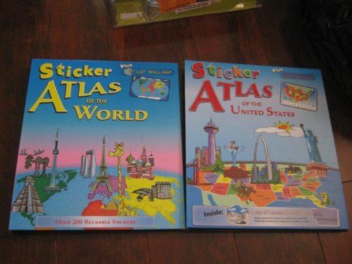 WORLD STICKER ATLAS By Broader View - Hardcover **BRAND NEW** | eBay