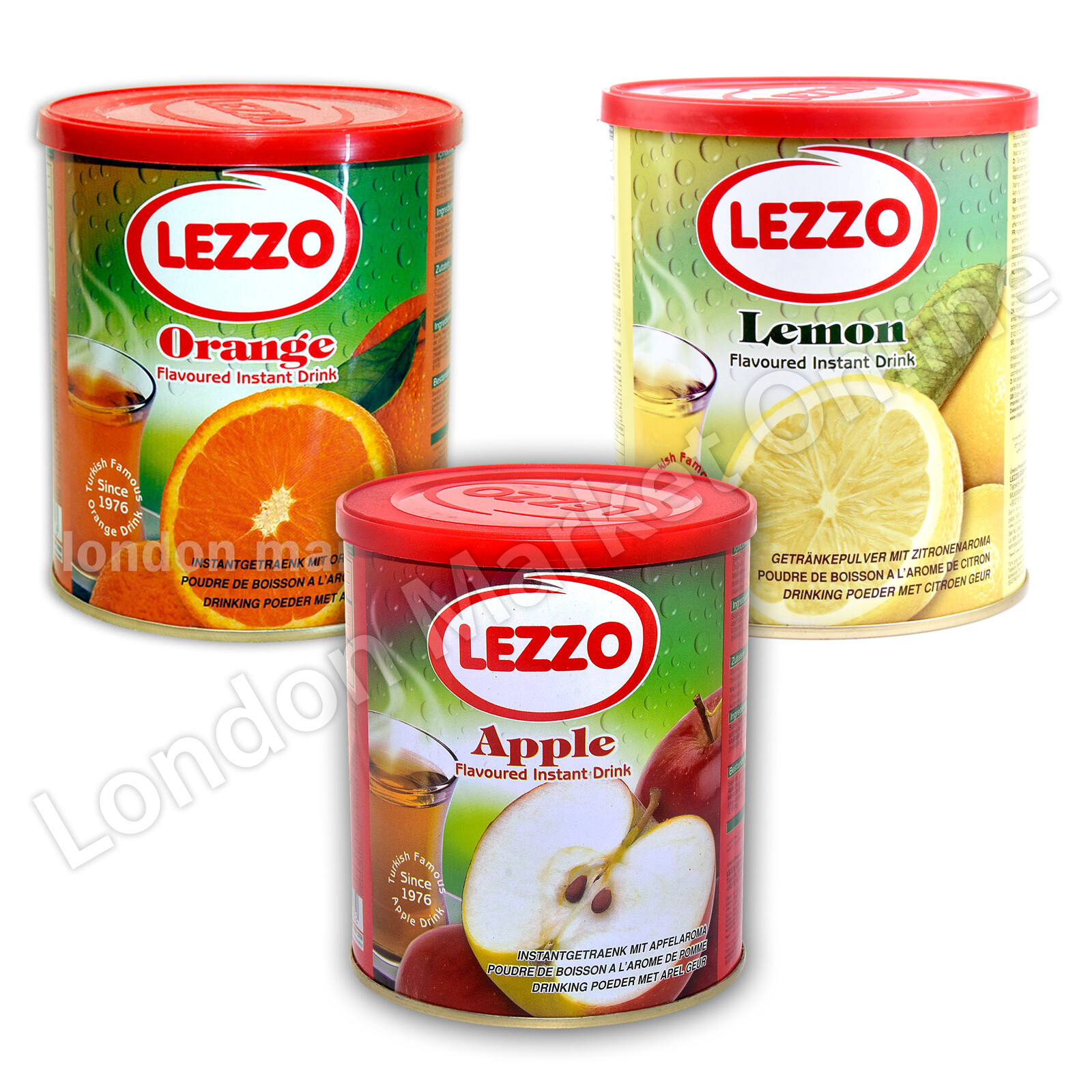Lezzo Apple Lemon Orange Tea Drink Granulated Instant Turkish Tea 700gr ...
