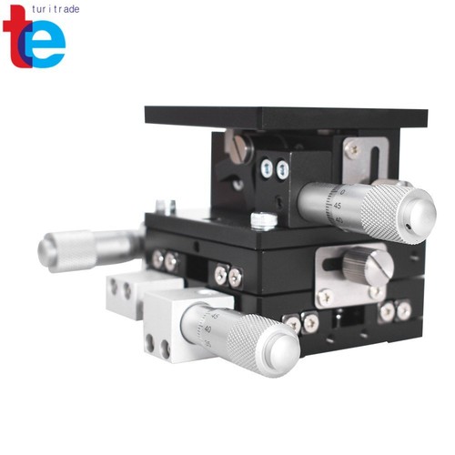 XYZ 3 Axis Linear Stage Trimming Platform Bearing Tuning Sliding Table ...