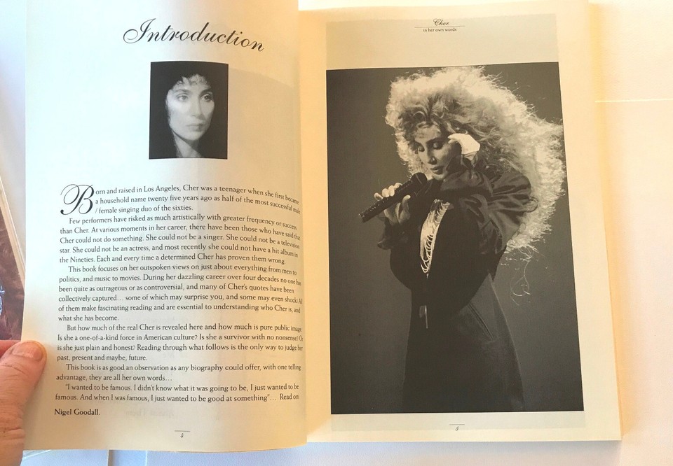 CHER in HER OWN WORDS 1992 * PHOTO BIOGRAPHY * life music romance Nigel ...