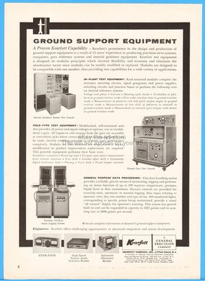 1959 Kearfott Co Little Falls NJ Ground Support Equipment Scanalog 200 ...