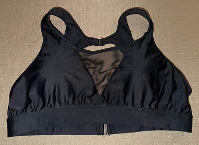 Unbranded Women’s 2X Swim Suit Top BLACK 2 Clasp Back NWOT Mesh | eBay