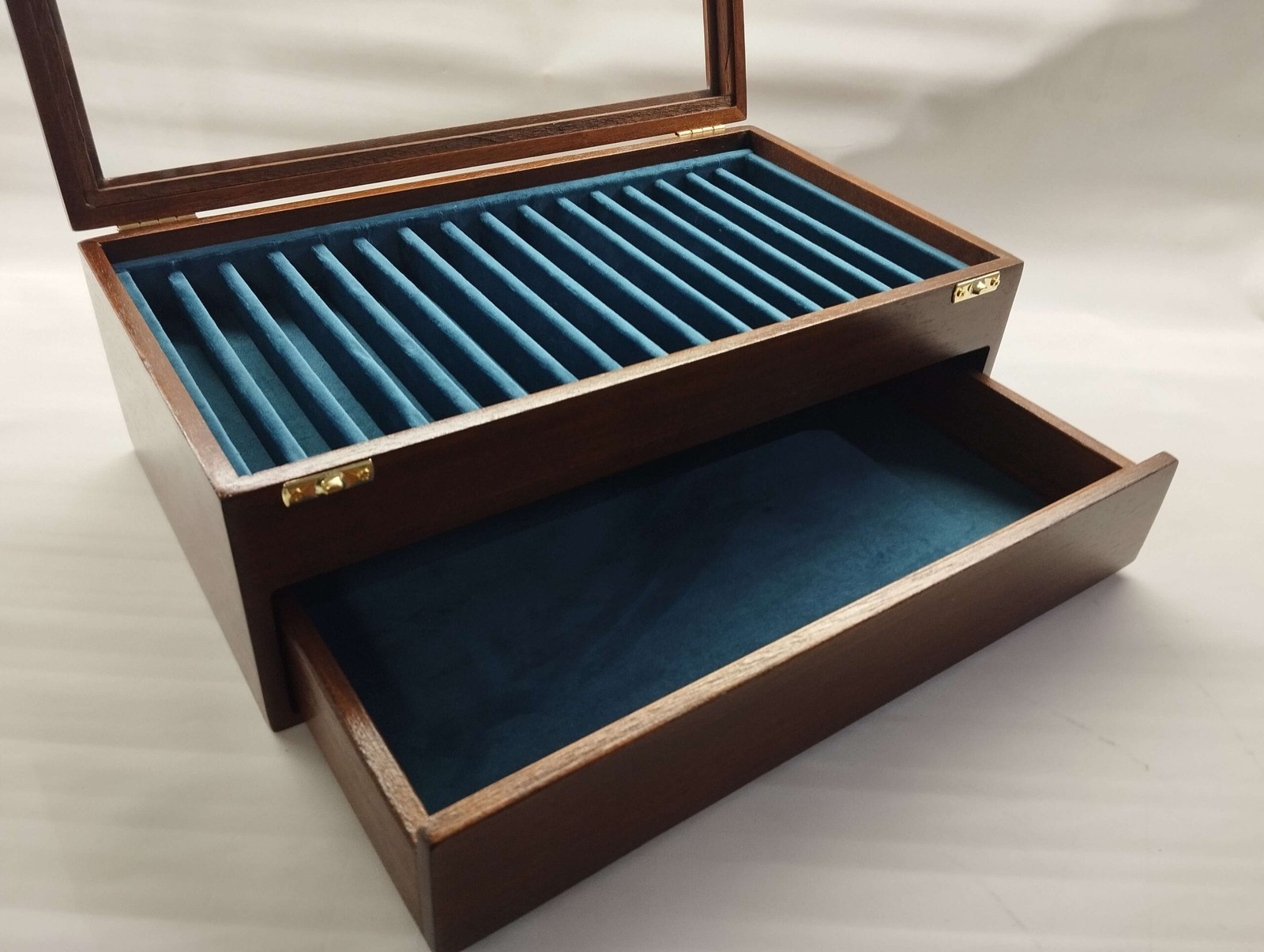 Display Cabinet for Straight Razors - Handmade in Wood and Velvet... | eBay