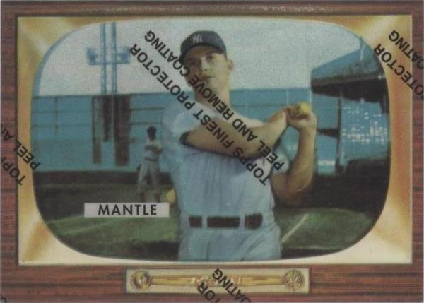 1996 Topps - Mickey Mantle Commemorative Reprints Finest Refractor 1955 ...