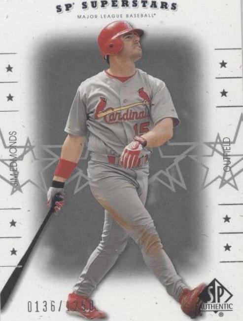 2001 SP Authentic - SP Superstars Jim Edmonds #169 /1250 for sale ...