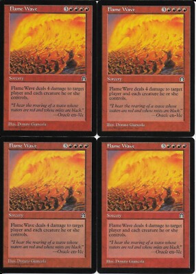 MTG: FLAME WAVE Stronghold UNCOMMON; played, Excellent condition x4 | eBay