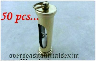 Sand Timer Key Chain Nautical Handmade Marine Brass Key chain Lot of 50 ...