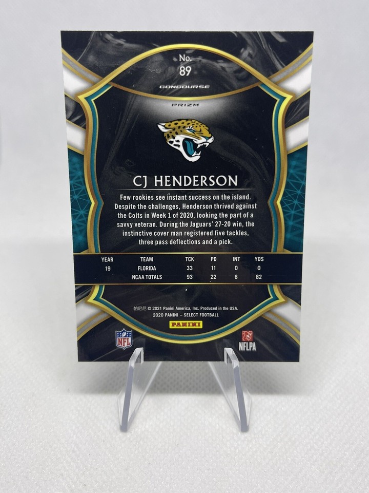 2020 Panini Select Concourse Silver Prizm CJ Henderson #89 Rookie RC | eBay