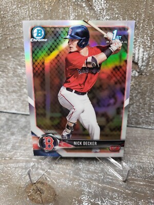 Nick Decker 2018 Bowman Draft Refractor 1st Chrome Rookie RC Boston Red ...