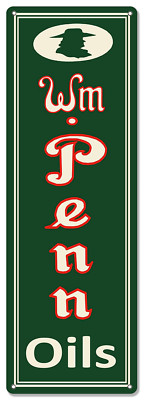 Wm Penn Oils Reproduction Metal Sign 8x24 | eBay