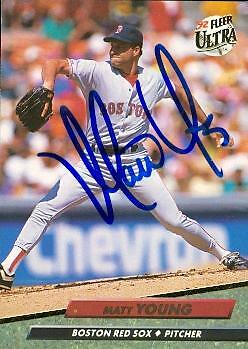 Matt Young autographed Baseball Card (Boston Red Sox) 1992 Fleer Ultra ...