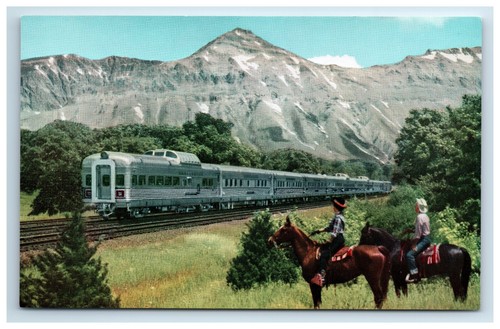 Postcard Denver Zephyr Train between Chicago Denver Colorado Springs | eBay