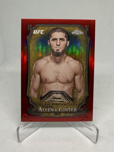 2025 Topps Chrome UFC ISLAM MAKHACHEV Allen Ginter RED SSP Refractor 3/ ...