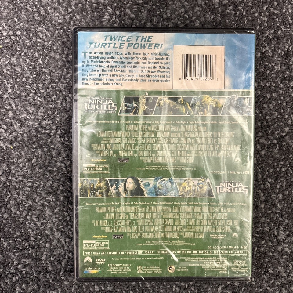 Teenage Mutant Ninja Turtles 2 Movie Collection Out Of The Shadows ...
