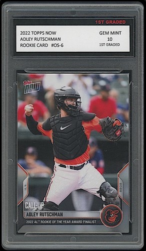ADLEY RUTSCHMAN 2022 TOPPS NOW 1ST GRADED 10 ROOKIE CARD BALTIMORE ...