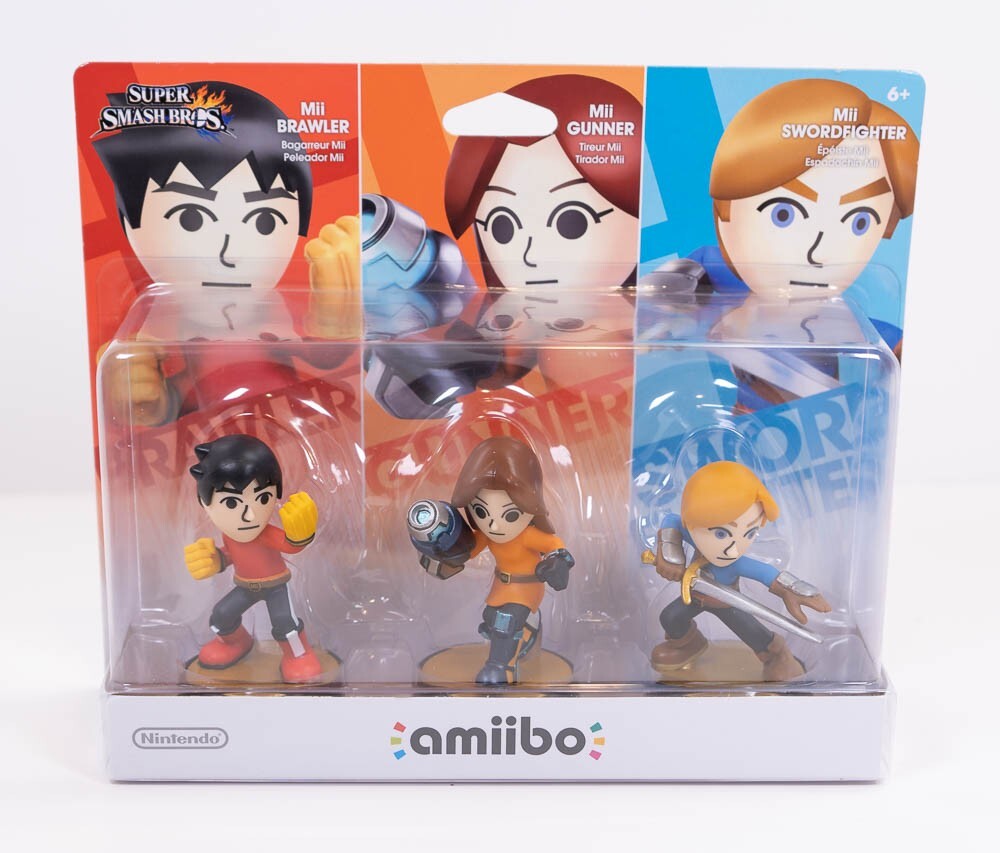 Nintendo+Mii+Brawler%2C+Gunner%2C+Swordfighter+amiibo+Super+Smash+Bros ...
