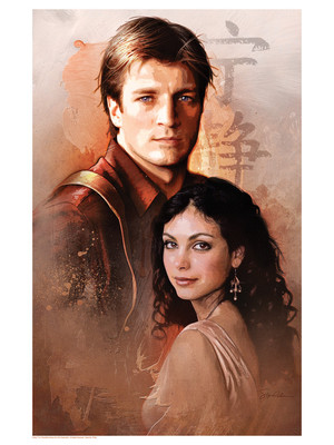 Firefly Mal and Inara Serenity Chinese Characters Lithograph Fine Art ...