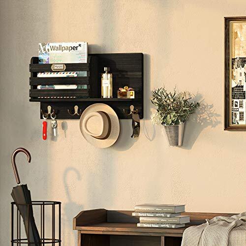 Mail Sorter Organizer Large Size Wood Key Holder Organizer Rustic Wall ...