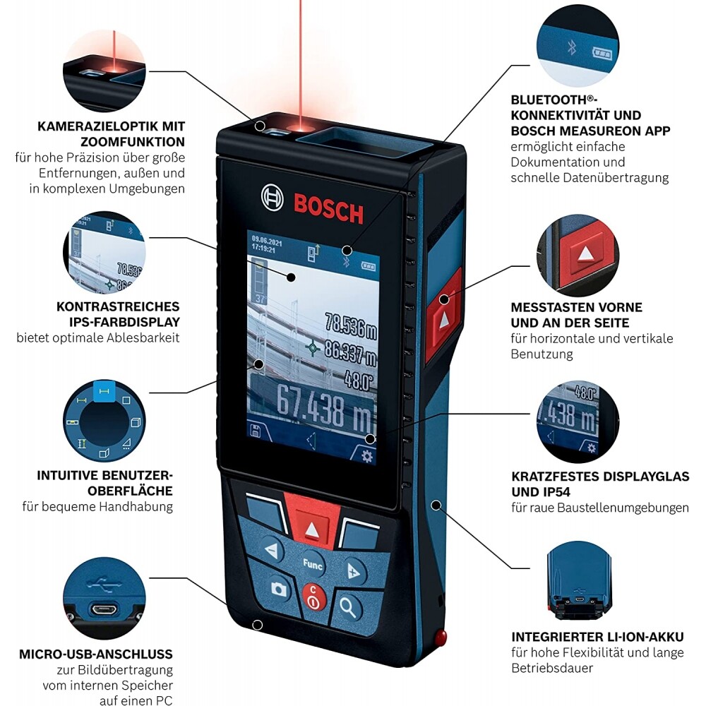 Bosch GLM 150-27 C Professional Akku-Laser-Entfernungsmesser blau/schwarz | eBay.de