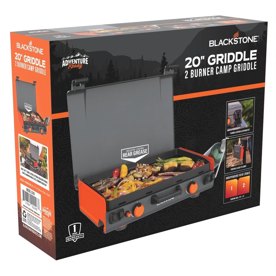 Blackstone 2246 Adventure Ready 20x14" 2-Burner Propane Camping Griddle ...